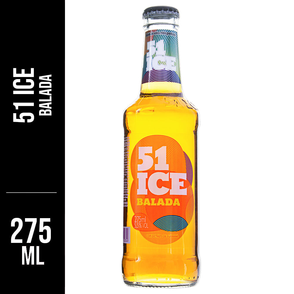 Bebida Mista Alcoólica Gaseificada 51 Ice Balada Long Neck 275ml ... Bebida Mista Alcoólica Gaseificada 51 Ice Balada Long Neck 275ml ...