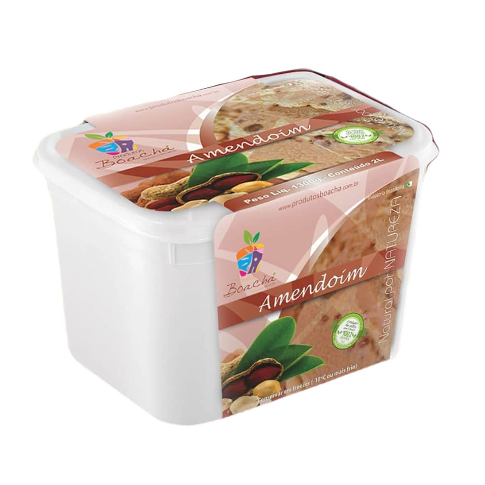 Sorvete Boachá Amendoim 2l | Sorvete Convencional | Bretasatacarejo