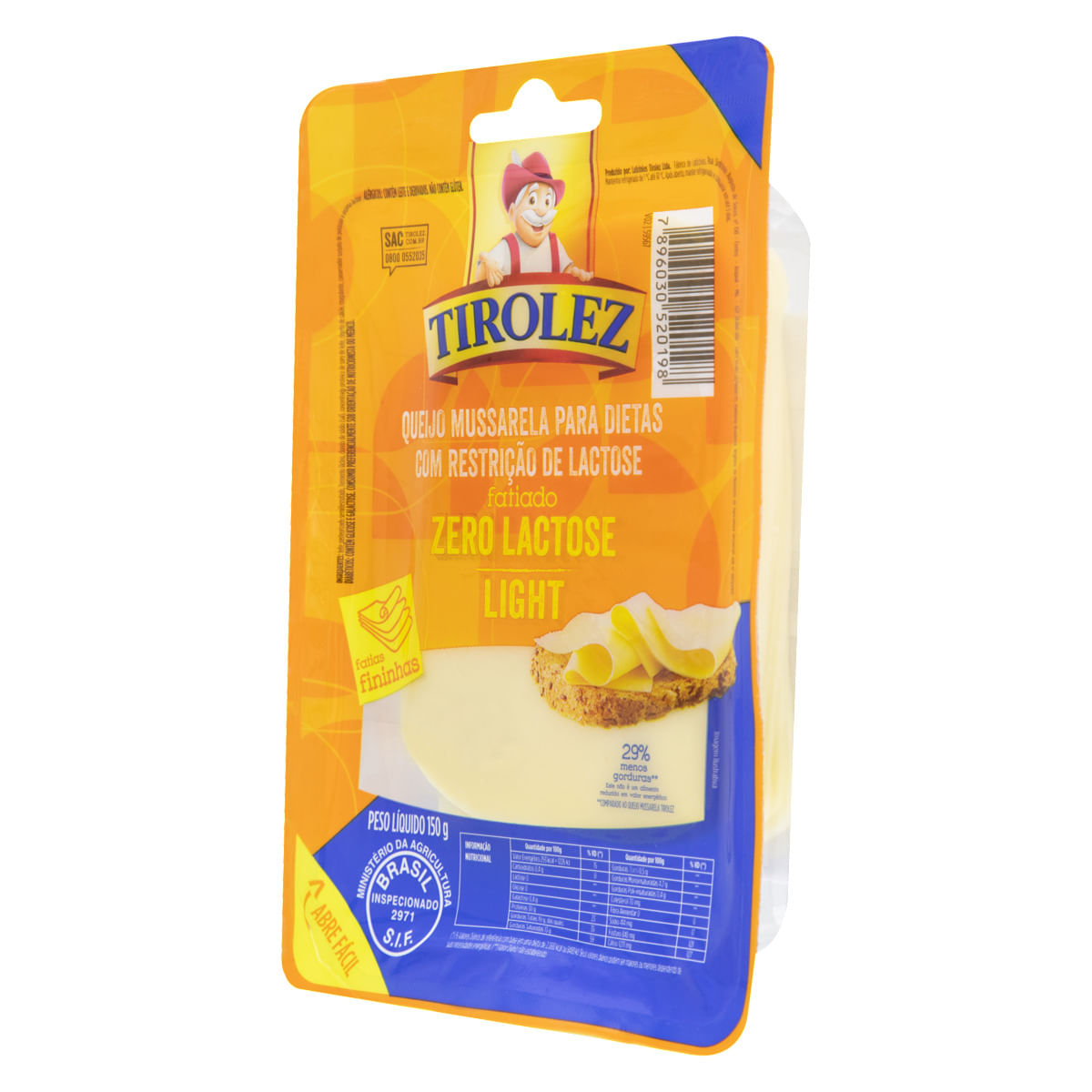 Queijo Mussarela Tirolez Fatiado Light Zero Lactose 150g | Outros ... Queijo Mussarela Tirolez Fatiado Light Zero Lactose 150g | Outros ...