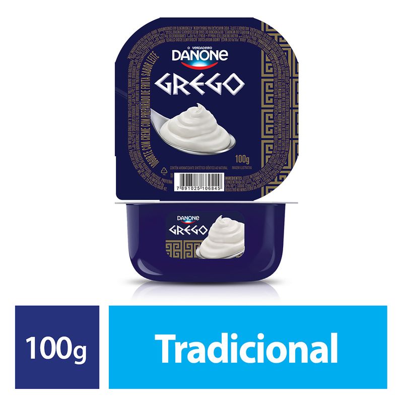 Iogurte Grego Danone Tradicional Pote 100g | Grego | Bretasatacarejo