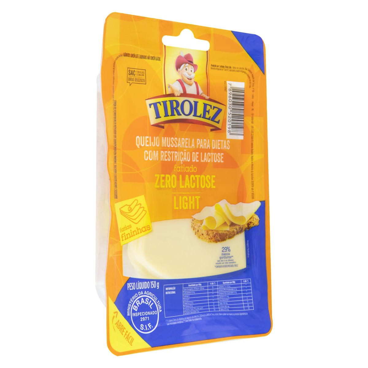 Queijo Mussarela Tirolez Fatiado Light Zero Lactose 150g | Outros ... Queijo Mussarela Tirolez Fatiado Light Zero Lactose 150g | Outros ...