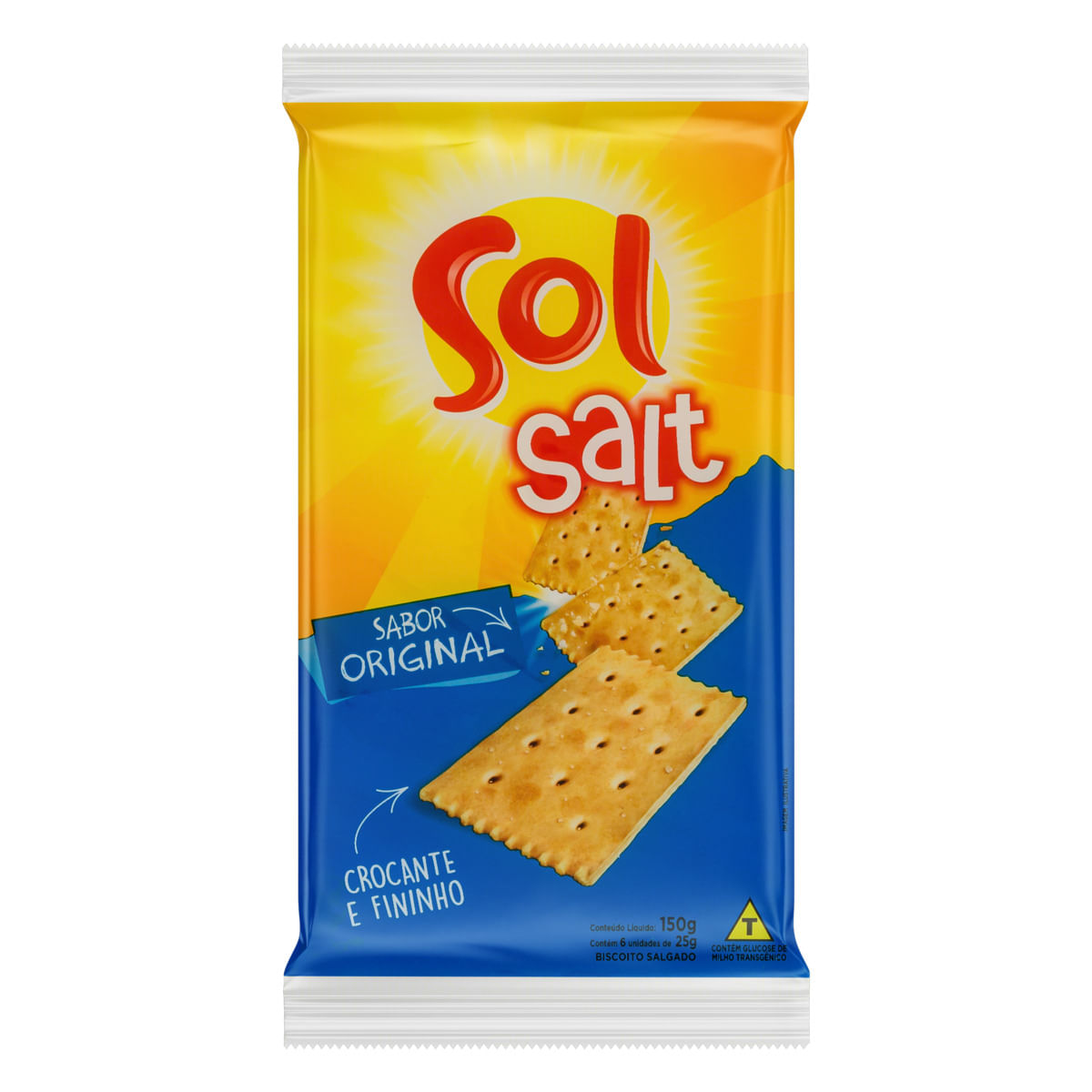 Biscoito Sol Salt Original 150g | Biscoito Salgado | Bretasatacarejo